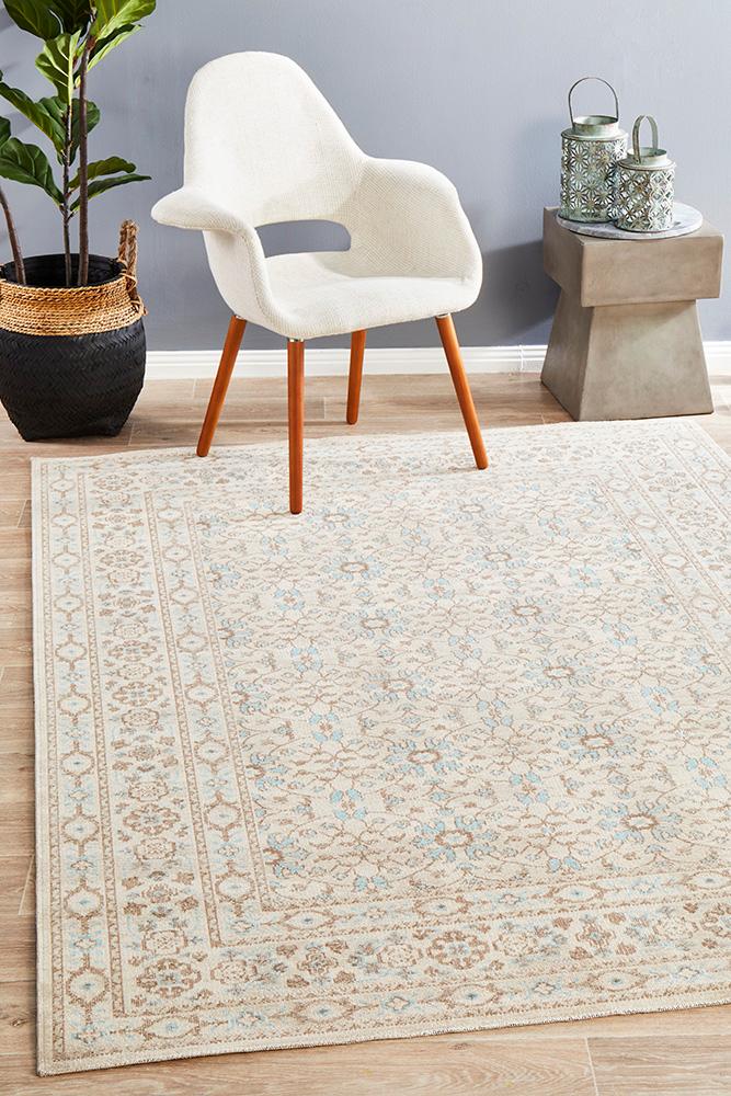 Washed Bone Rug | Carpet Capers | Distressed Cotton Fibre