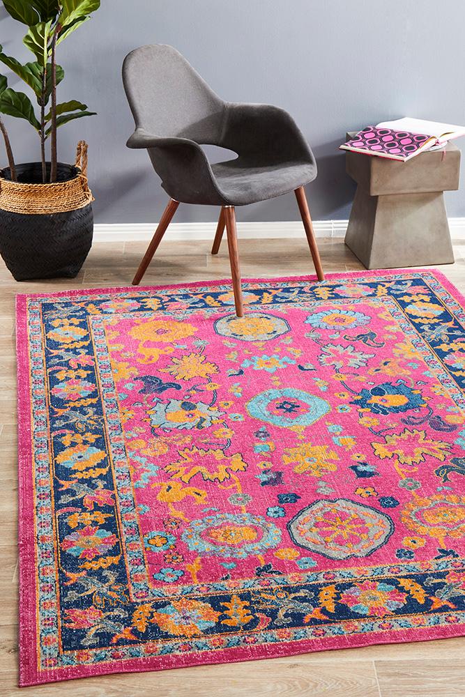 Angelic Pink Rug | Carpet Capers | Textured traditional patterns