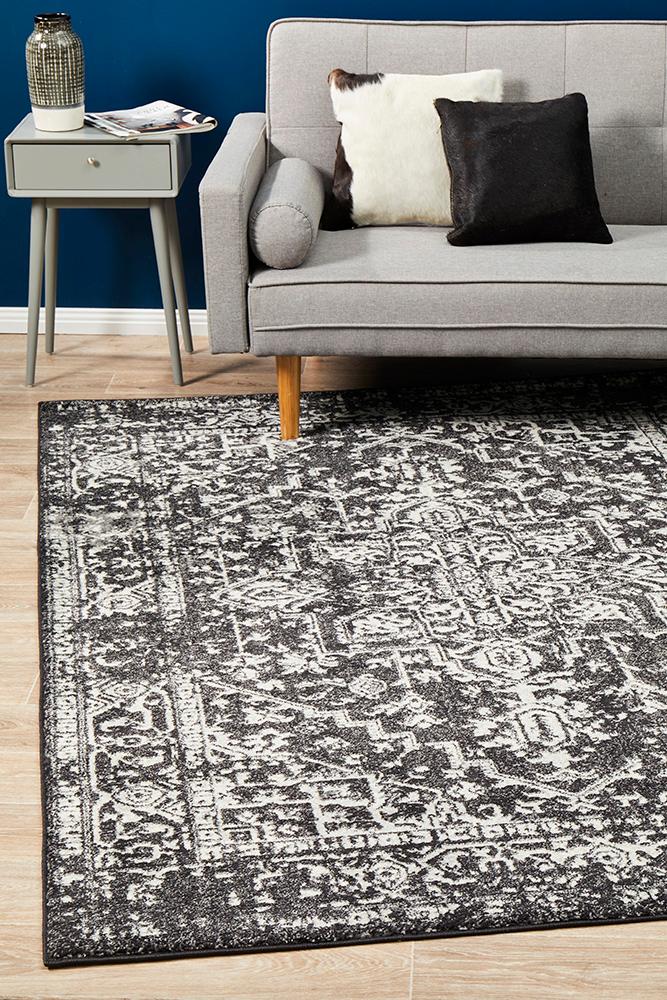 Faded Style Charcoal Rug | Carpet Capers | Long-Lasting Pile