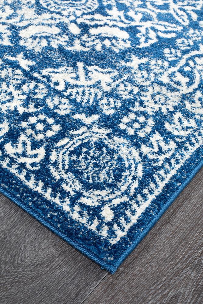Stunning Navy Design Rug | Carpet Capers