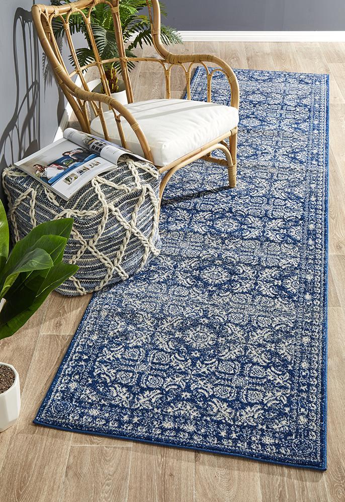 Stunning Navy Design Rug | Carpet Capers