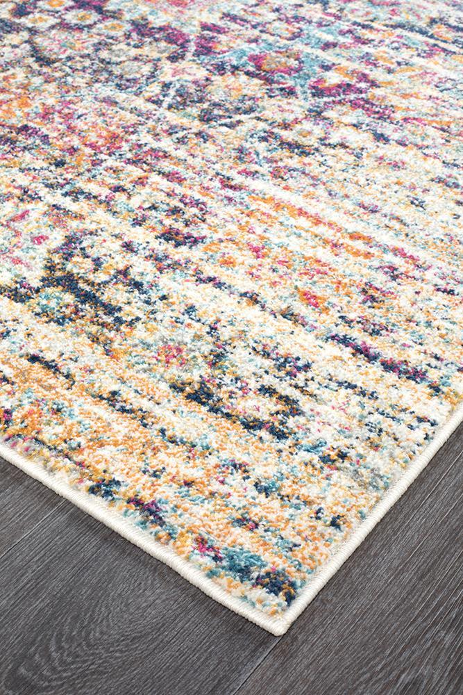 Faded Texture Flower Rug | Carpet Capers | Vivid Colours