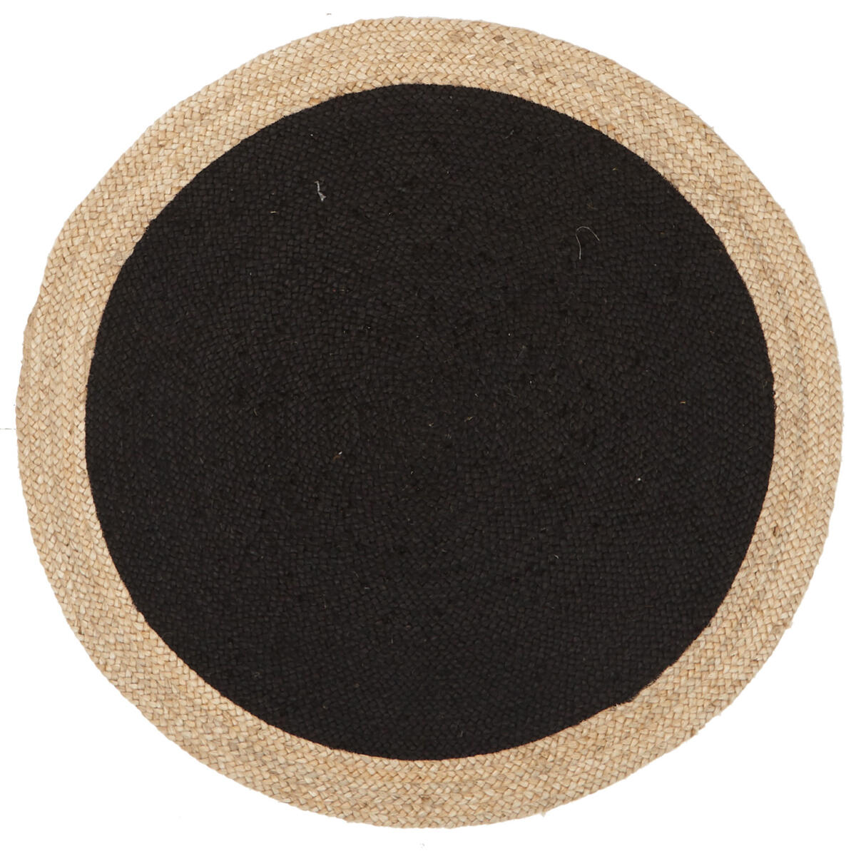 Round Jute Rug | Carpet Capers | Black and Natural