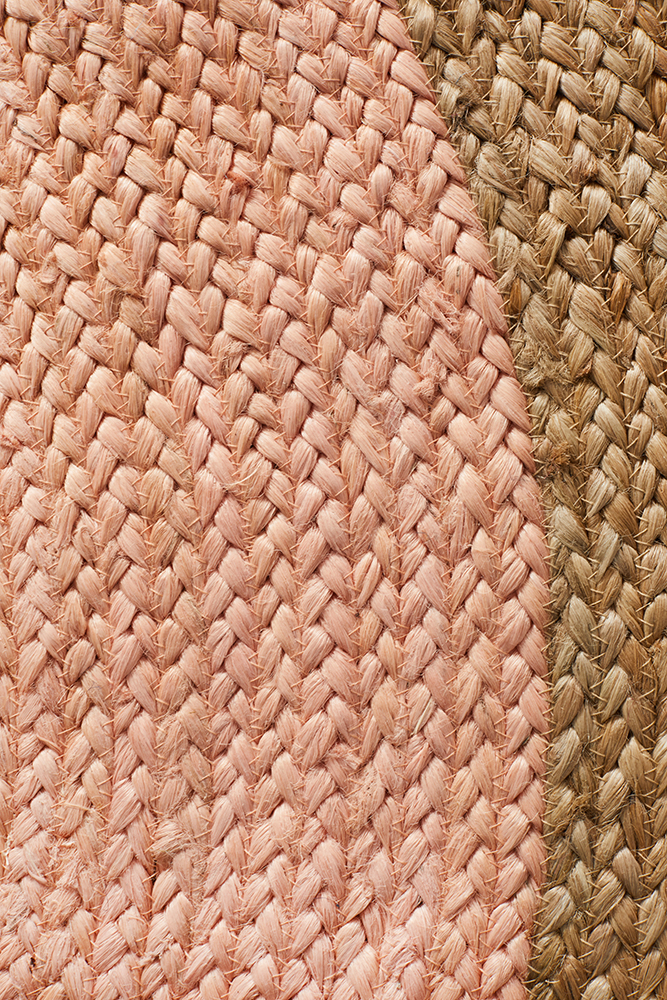 Round Pink Rug | Carpet Capers | Jute Fibre | Flatweave.