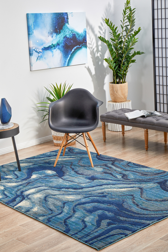 Waves Design Rug | Carpet Capers | Awash with Colour