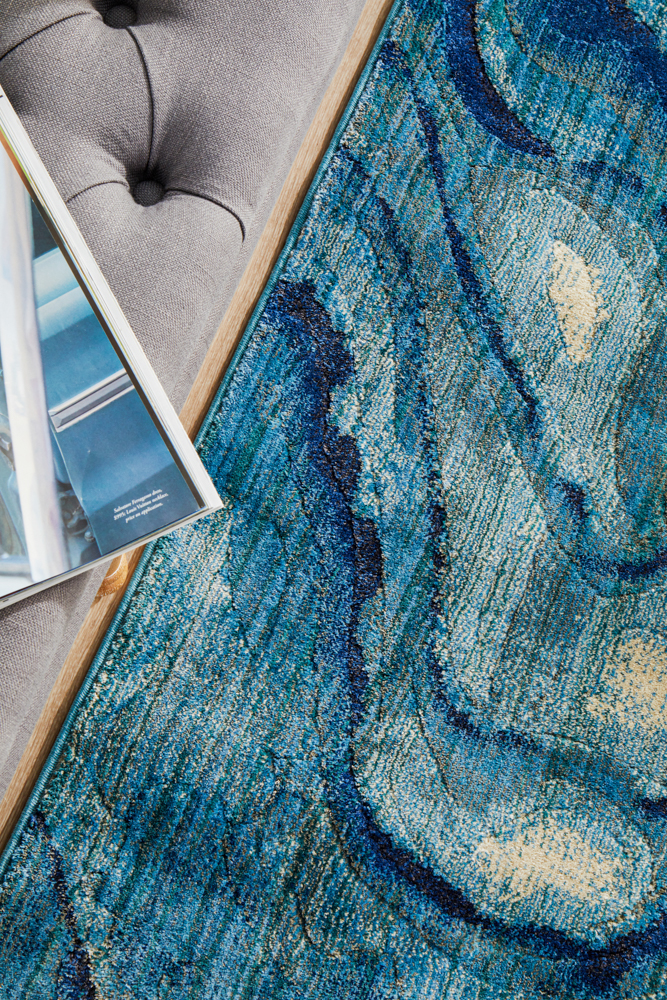 Waves Design Rug | Carpet Capers | Awash with Colour