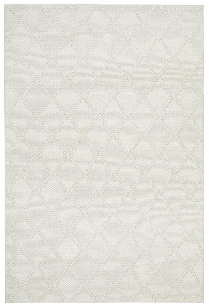 White Wool Blend Rug: Timeless Elegance for Your Living Space