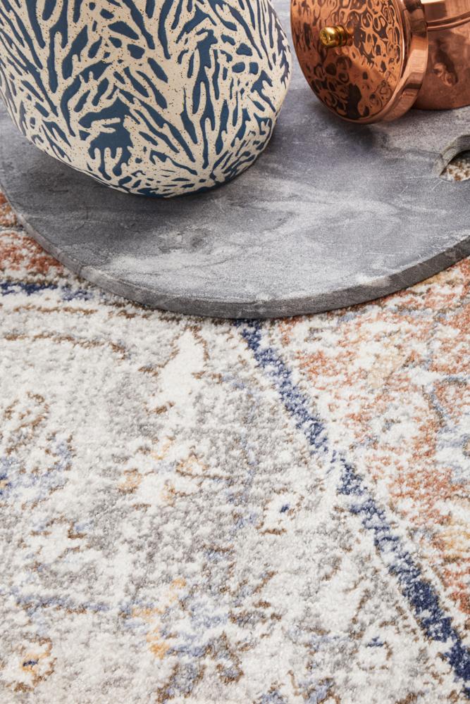 Stonewashed Peach Design Rug | Carpet Capers | Muted Palette.
